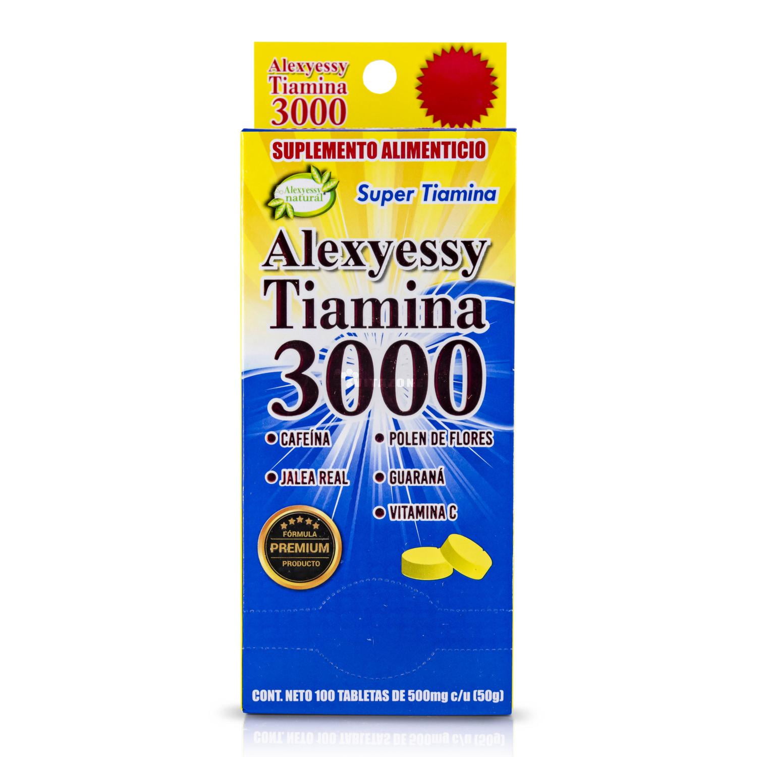 Tiamina 3000 Alexjessy ALEXJESSYTIAMINA3000 Jalea Real Guaraná Cafeína ...