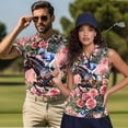 Aplkyhs Horse Racing Matching Golf Shirts for Couple Flower Lightweight ...