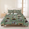 Full Quilt Bedding Set, Animals Deer Bears in Frames Lightweight ...