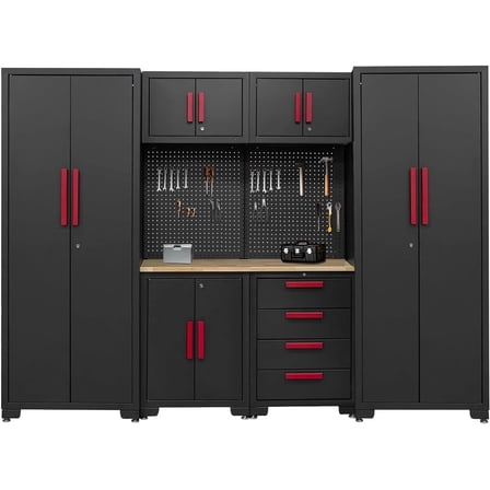 Strongway 6-Pc. Steel Garage Storage System with Drawers, Pegboard ...