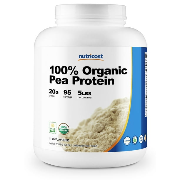 Nutricost Organic Pea Protein Isolate Powder (5LBS) - Unflavored ...