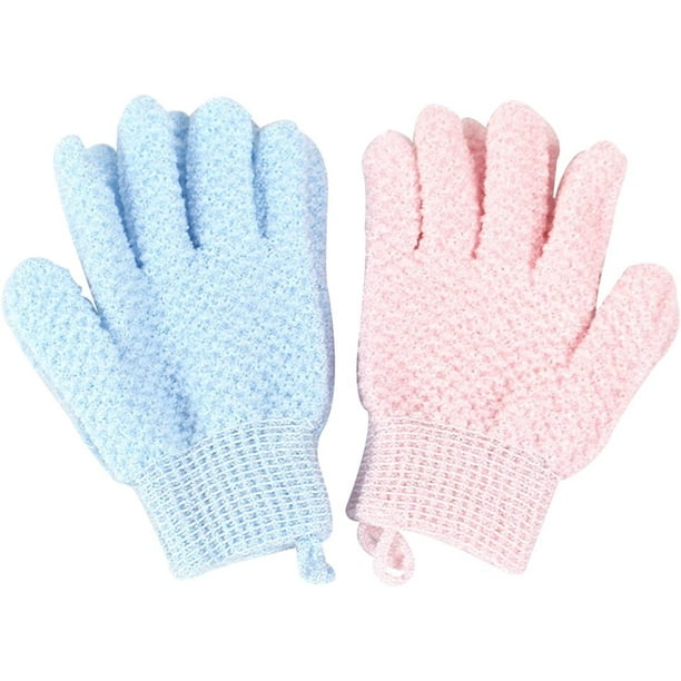 Exfoliating Gloves, Bamboo Exfoliating Mitt, Bath/Shower Scrub, Body ...