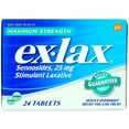 Ex-Lax Maximum Strength Fast Acting Constipation Relief Pills, 24 ea ...
