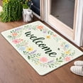 50*80cm Welcome Watercolor Wildflower Wreath Bee Butterfly Print ...