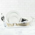 Thyme & Table Dish Rack with Cutlery Holder and Plastic Drip Tray ...