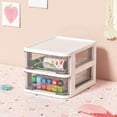 2 3 4 5 Drawer Plastic Storage Mini Drawer Unit Pink Frame With Clear