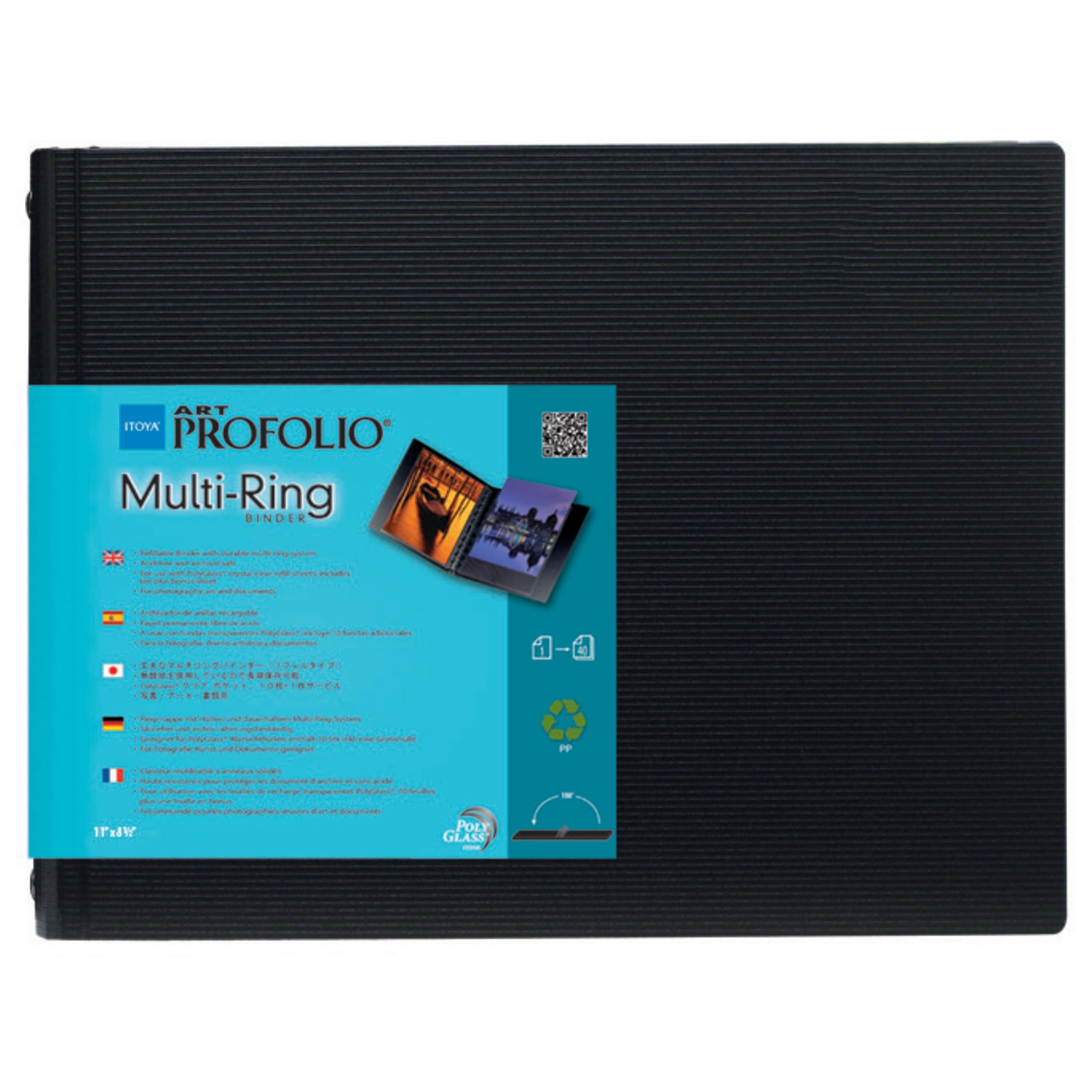 Itoya Art ProFolio Multi-Ring Binder, Horizontal, 11" x 8" - Walmart.com