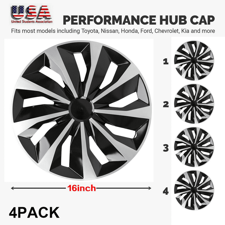 Nissan Hubcaps 16 Set Of 4 Silver Hub Caps For 16-Inch Steel Wheels ...