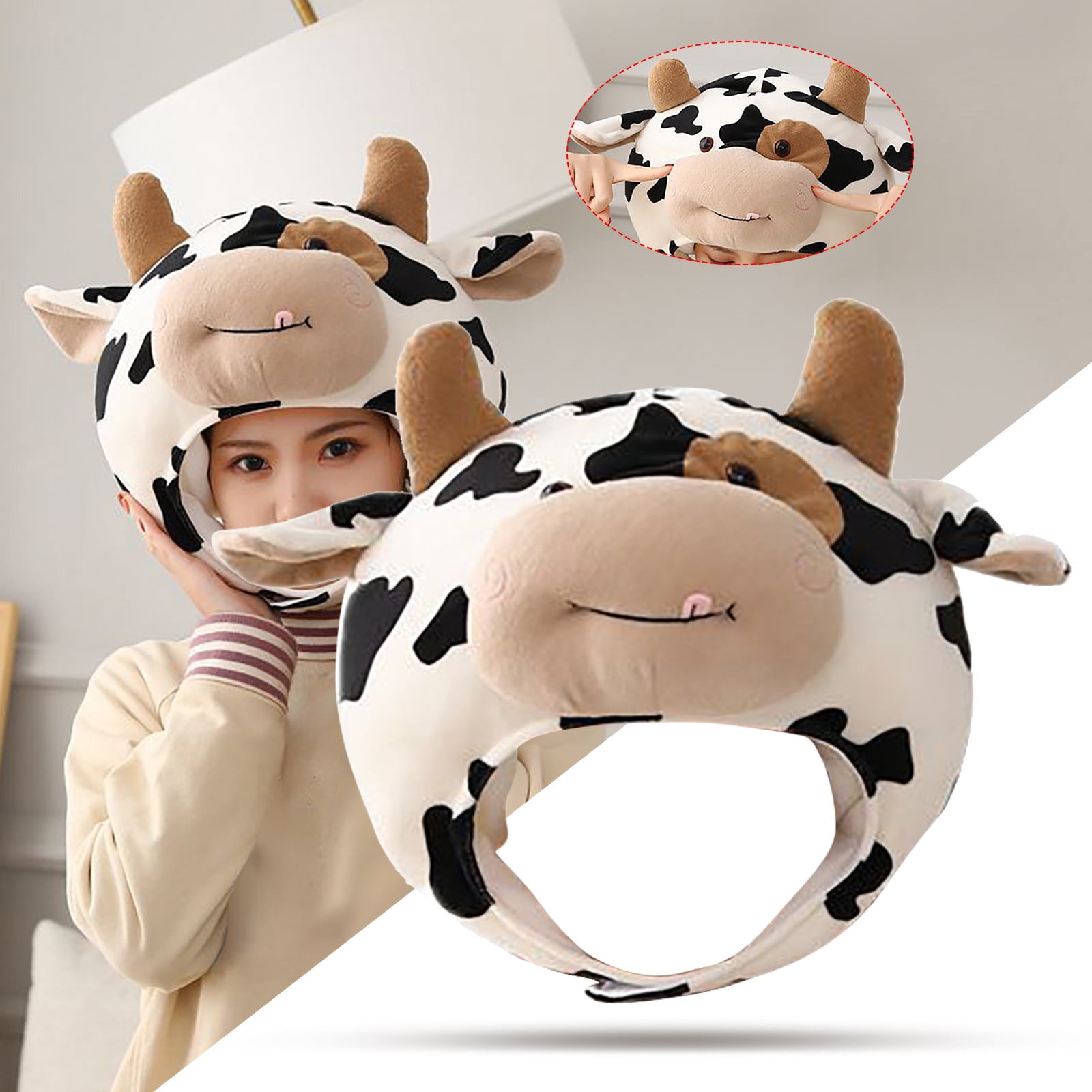 CYMMPU Winter Sports Equipment Animal Body Spotted Dairy Cow Balaclava ...