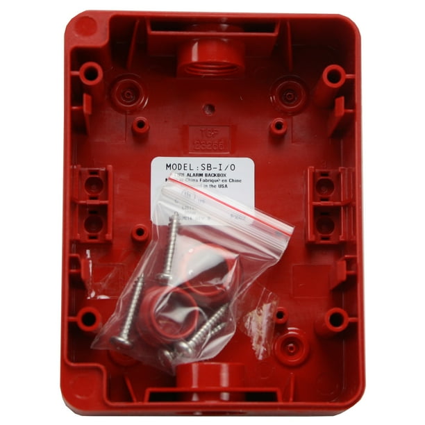 Fire Lite Alarms SB-I/O Red Fire Alarm Indoor/Outdoor Polycarbonate ...