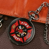 Fire Fighter Pocket Belt Watch Anti-Tarnish Firefighters Black Color WP ...