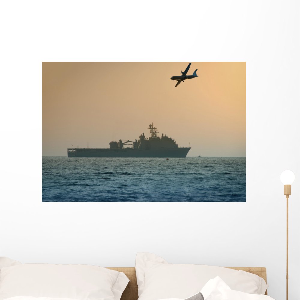 Us Navy Warship Wall Mural by Wallmonkeys Peel and Stick Graphic (36 in ...