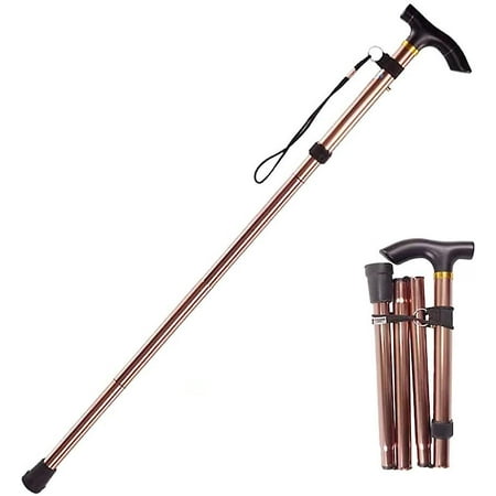Folding Cane, Adjustable, Lightweight Aluminum Offset Cane Collapsible ...