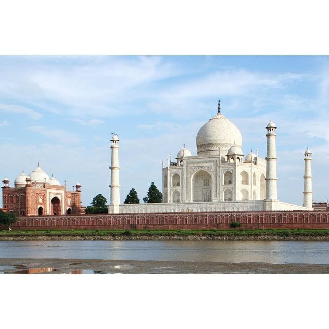 24x36 gallery poster, Taj Mahal and outlying buildings as seen from ...