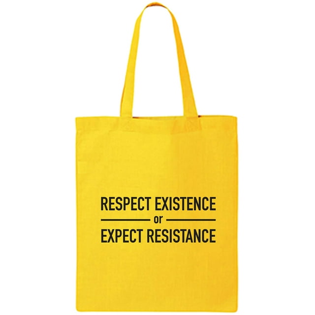 Respect Existence Cotton Canvas Tote Bag - Walmart.com