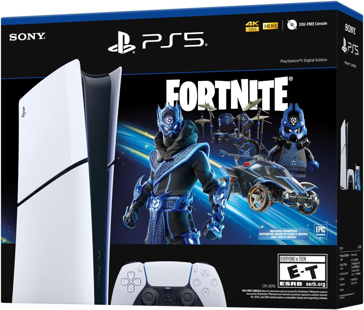 Consola PS5 PlayStation 5 Digital Edition 1TB SSD Fortnite Cobalt Star ...