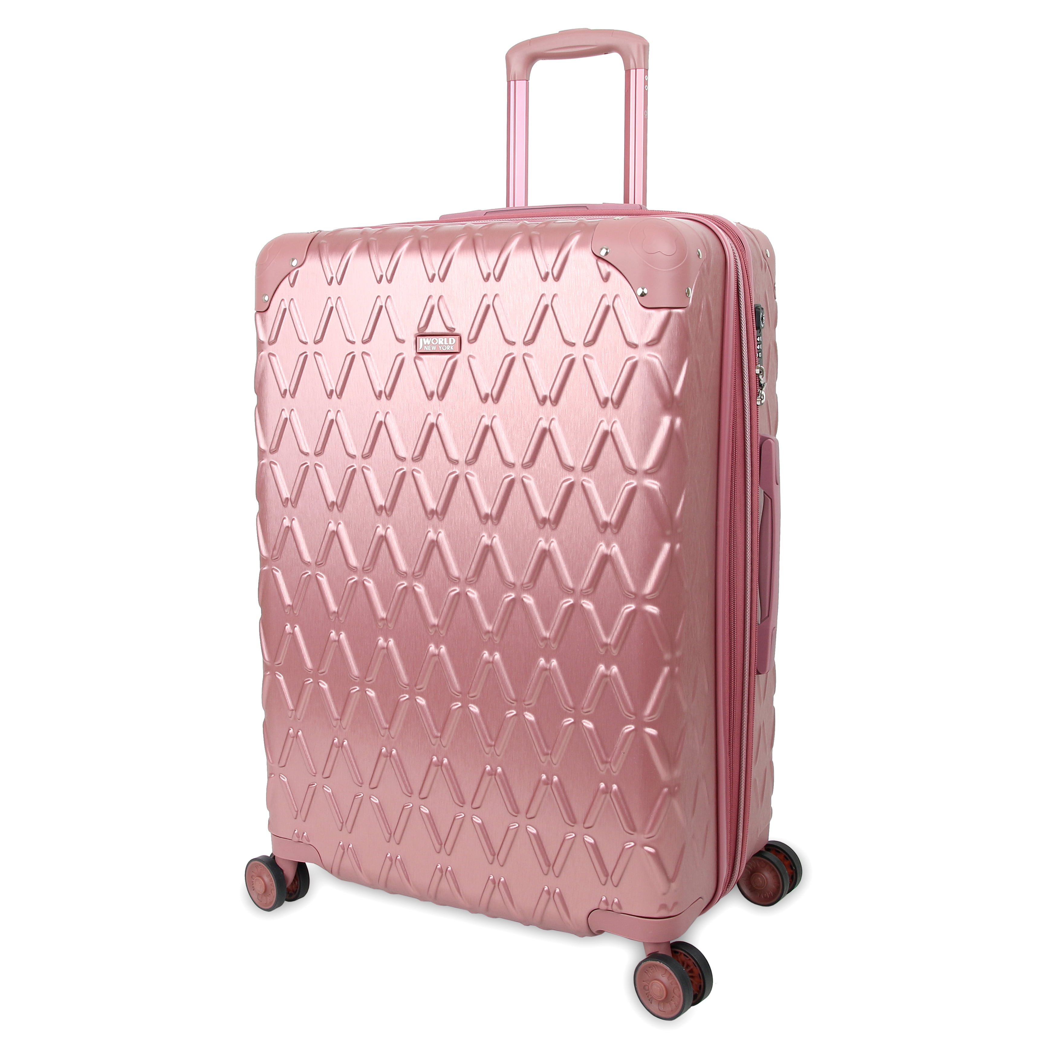 J World Dia 26 Inch Polycarbonate Spinner Luggage, Red - Walmart.com