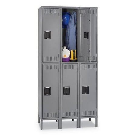 Tennsco Single Tier Locker with Legs, Three Units, 36w x 18d x 78h ...