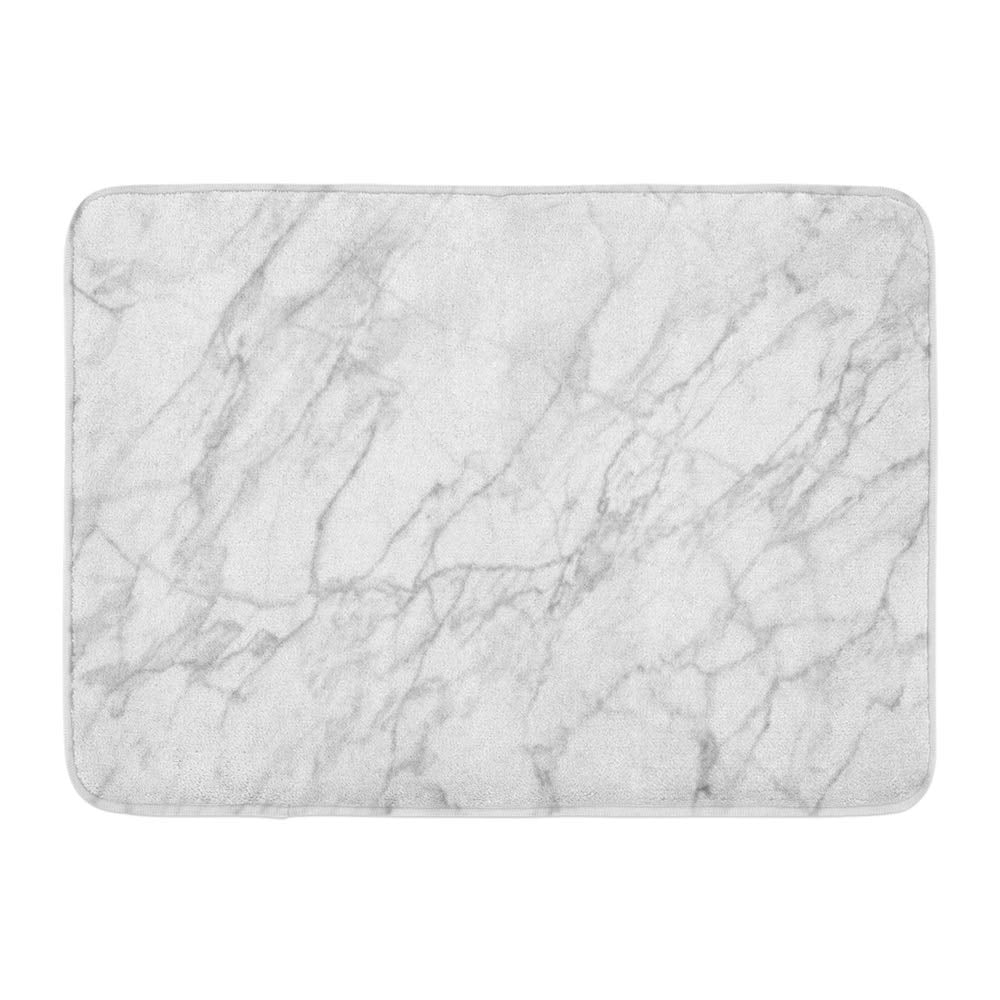 SIDONKU Gray Abstract White Marble Patterned Antique Bathroom Doormat ...