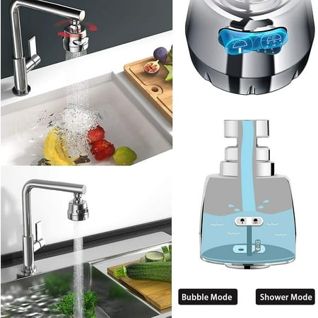 Faucet Aerator, 360 Swivel Kitchen Faucet End, 2 Modes Adjustable ...