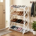 Four-Tier Shoe Rack Organizer, Freestanding Shoe Storage Shelf, Daily ...