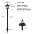Kanstar 2 Pack 40-Inch Christmas Solar Powered Vintage Street Lights ...