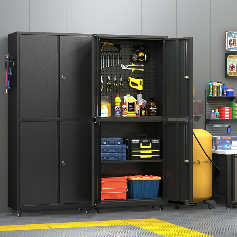 Locking Storage Cabinet On Wheels Vinsetto Metal 3 Drawer Mobile
