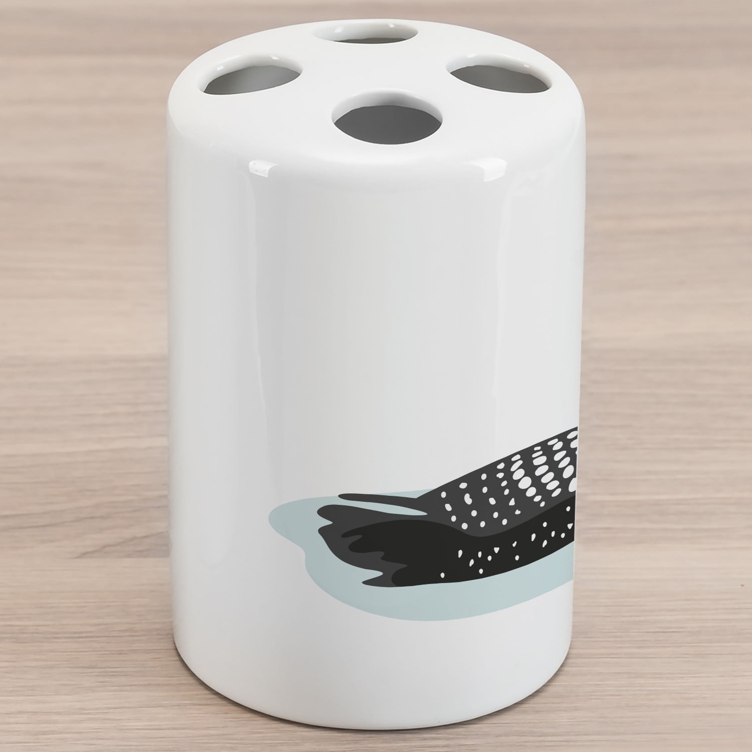 Loon Ceramic Toothbrush Holder, Digitally Generated Side Graphics of a ...
