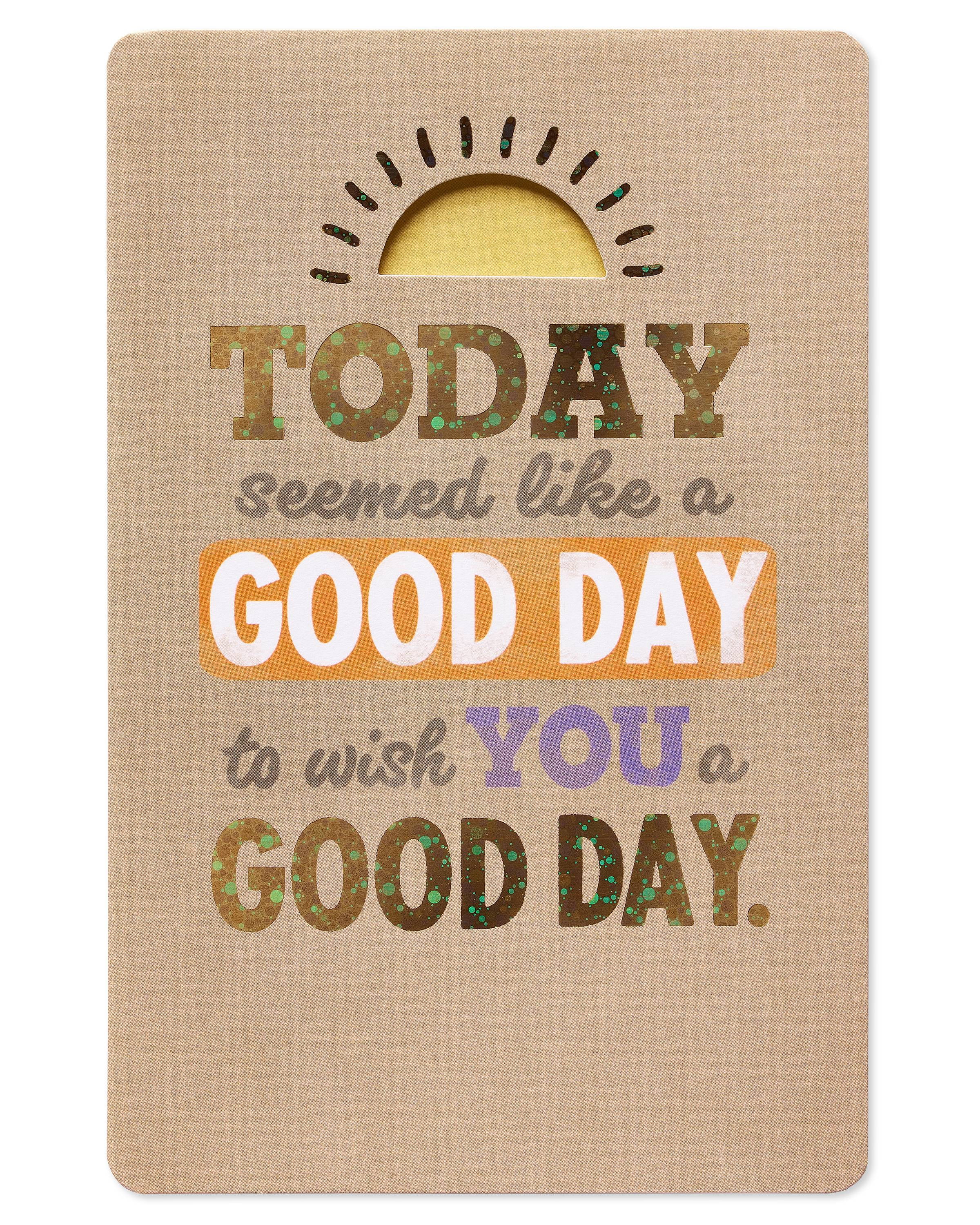 American Greetings Good Day Thinking of You Card with Foil - Walmart ...