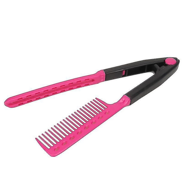 Hair Styling Comb, Clip-on V-Shaped Plastic Straightening Comb1 Pieces ...