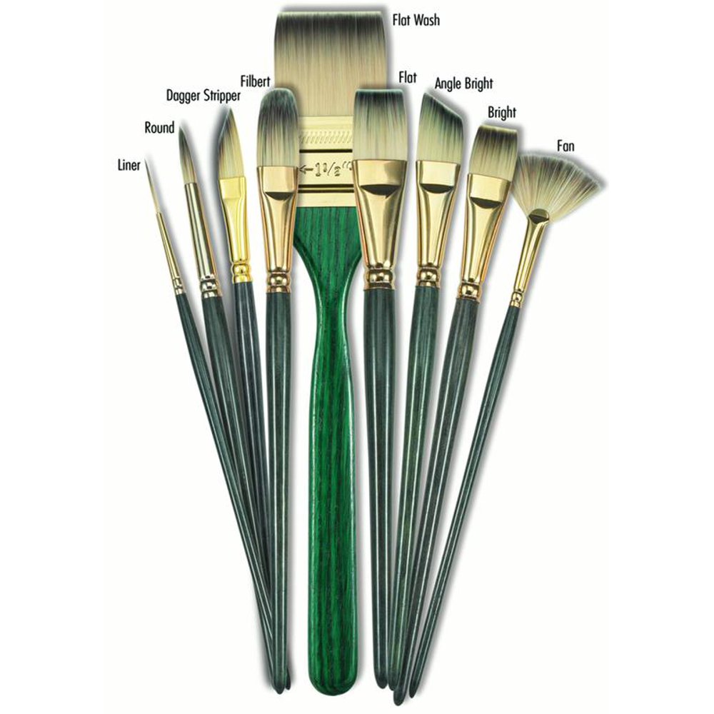 Princeton Brush Umbria Synthetic Blend Acrylic & Gouache Brush, Dagger ...