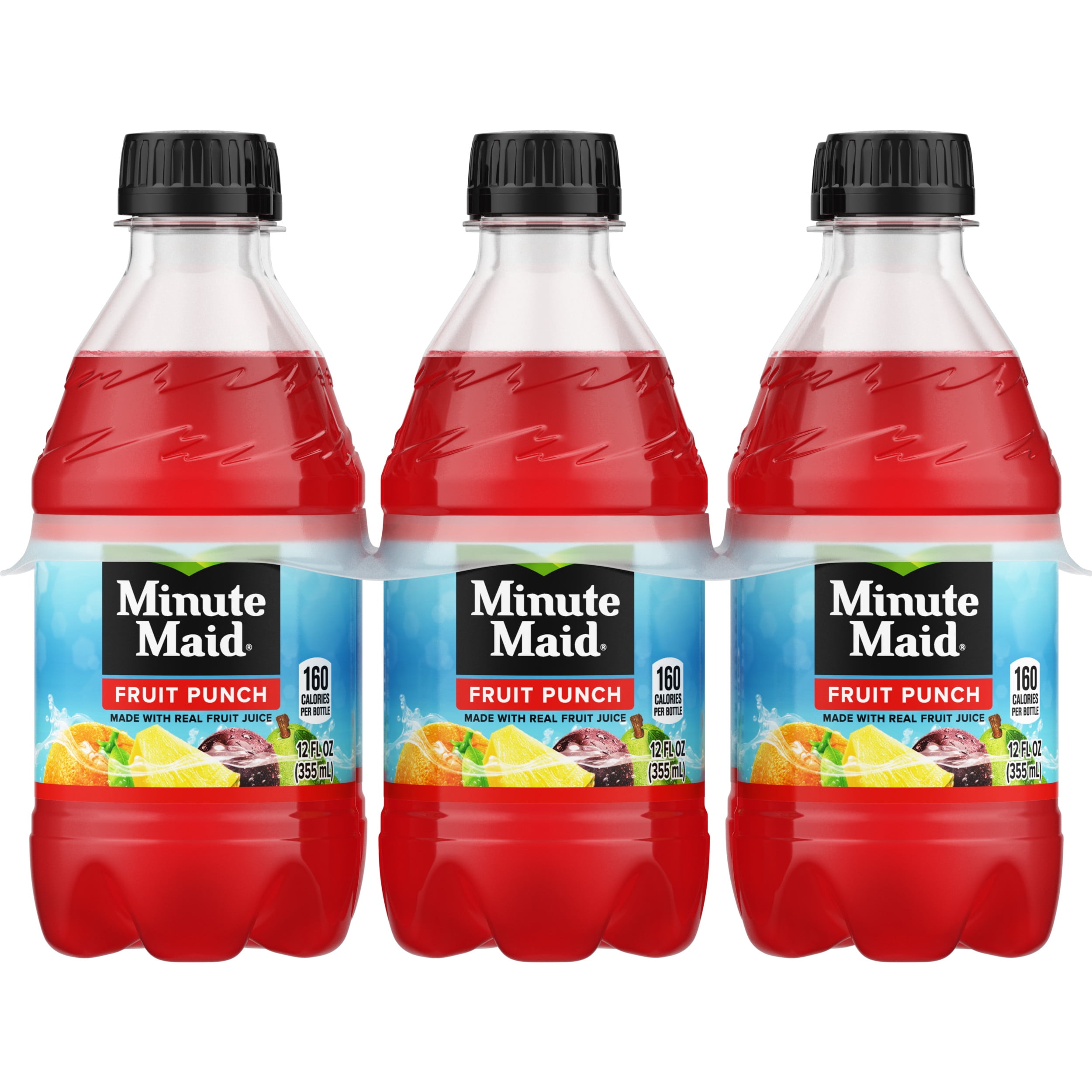 Minute Maid Fruit Punch Juice Drink Bottles, 12 fl oz, 6 Pack - Walmart.com