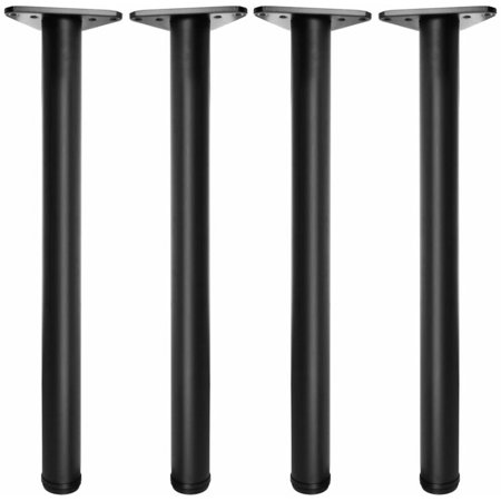 Black Adjustable Height Table Legs, Set of 4 Table Support Height: 72.5 ...