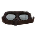 Steampunk Padded Motorcycle Goggles Adjustable Strap Costume Brown ...