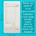 [250 Sheets] 3 Part Carbonless Guest Check Pads - Tan and White ...