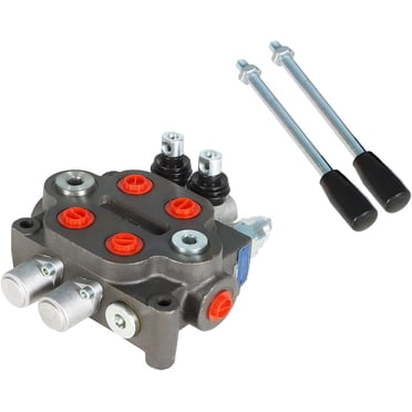 Hydraulic Control Valve 2 Spool 11 GPM SAE Ports Adjustable Relief ...