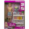 Barbie Fashion Doll & Smoothie Bar Playset with Fruit & Blender ...