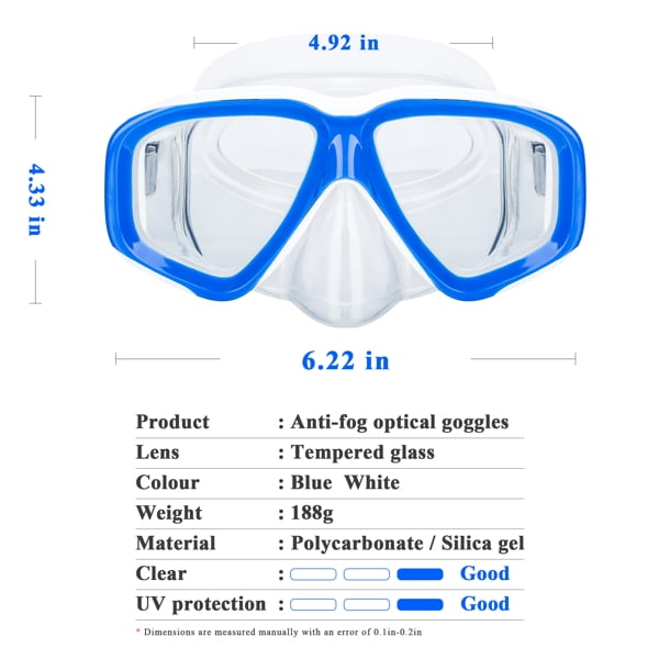 Fithood Summer swimming goggles/adult diving goggles with nasal mask ...