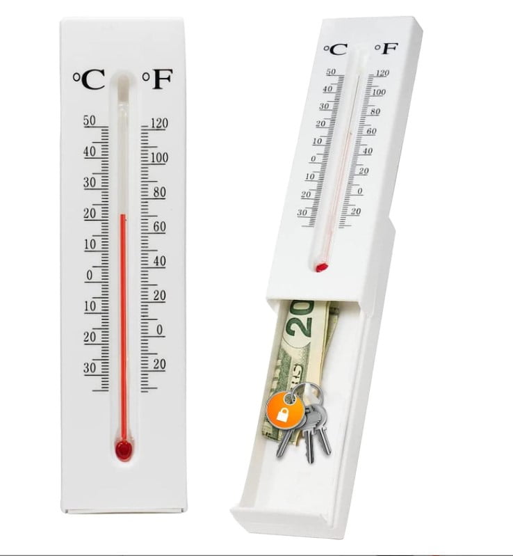 Thermometer Key Hider Outdoor Plastic Hide A Key Thermometer Key Hider ...