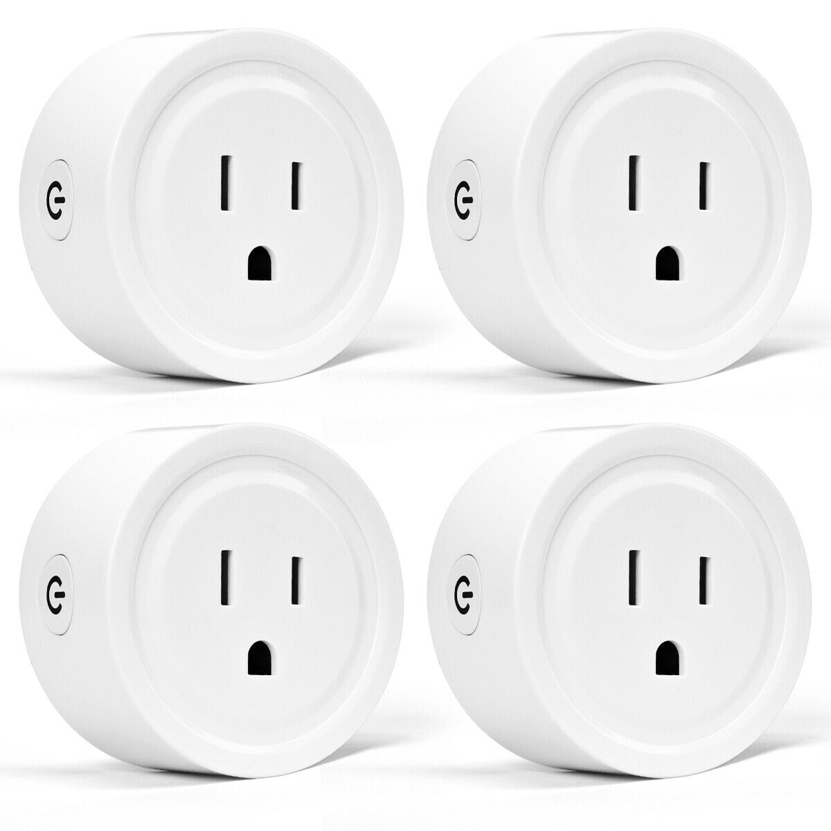 Gymax 4pcs Smart Sockets Mini Wifi Smart Plug Outlet Remote Control ...