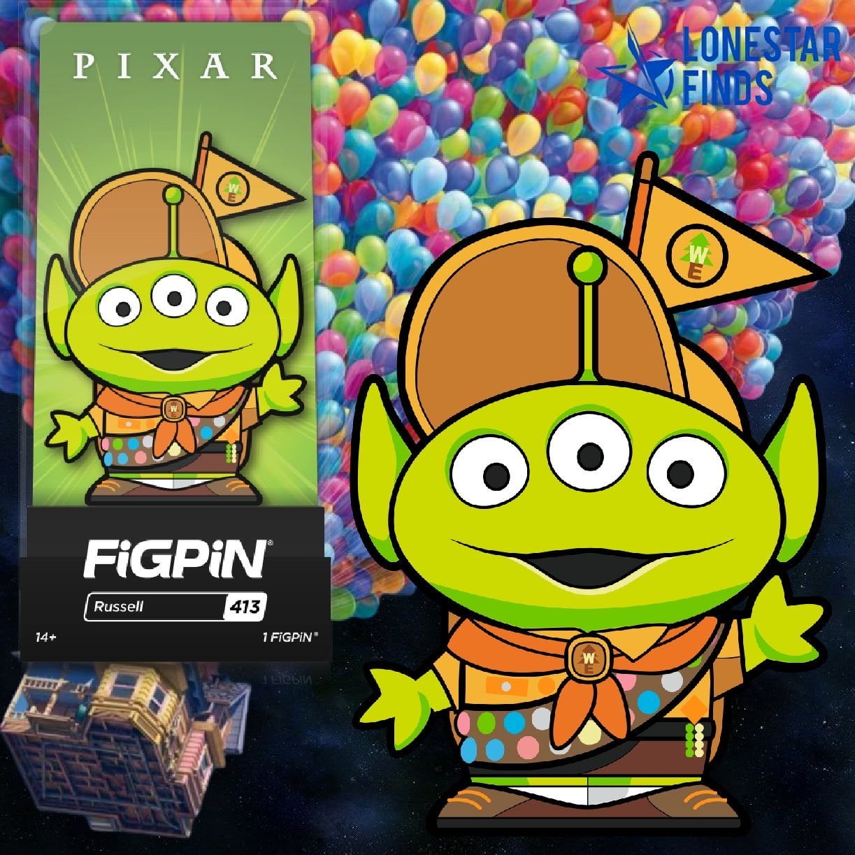 FiGPiN 3” Disney Pixar Russell Alien Remix Pin #413! - Walmart.com
