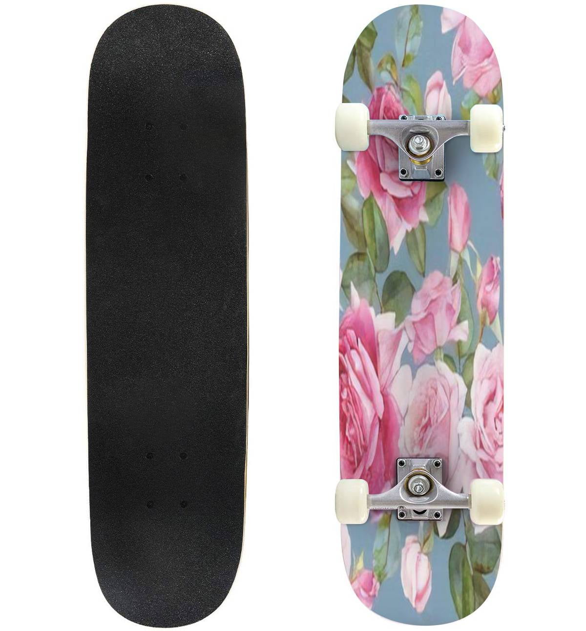 Floral seamless pattern with watercolor roses Background with Outdoor ...