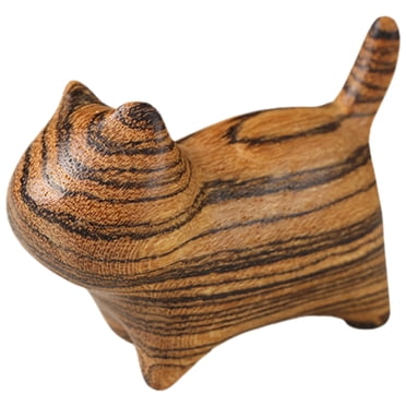 Mini Cat Statue,Sandalwood Hand Carved Wood Cat,Handmade Wood Carved ...