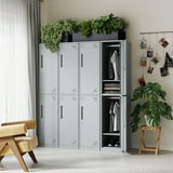 MIIIKO Office Storage Lockers for Employees, 71" Slim Metal Storage ...