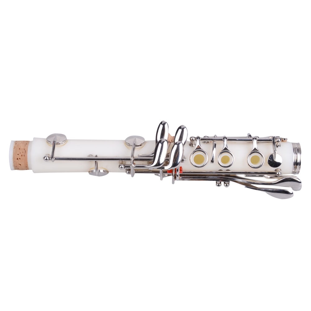 White Clarinet With Gold Keys