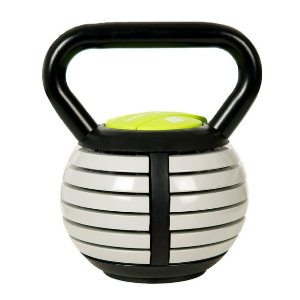 GoZone 5lb-40lb Adjustable Kettlebell – Black/Grey/Green, Space-saving ...