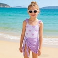Bosanter Girls Swimsuit One Piece Bathing Suit for Girls Bow Ruffle ...