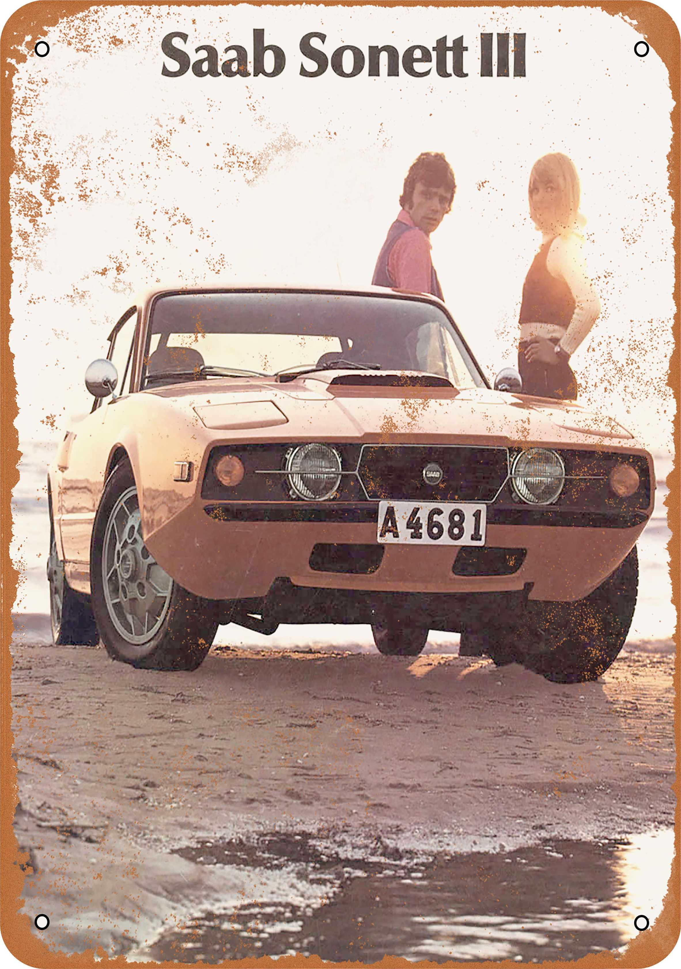 9 x 12 METAL SIGN - 1972 Saab Sonet - Vintage Rusty Look - Walmart.com