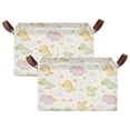 Cute Dinosaur Collapsible Storage Bin Open Home Shelf Basket Water ...