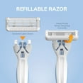 BIC EasyRinse Sensitive Anti-Clogging, Refillable Women's Razors With 4 ...